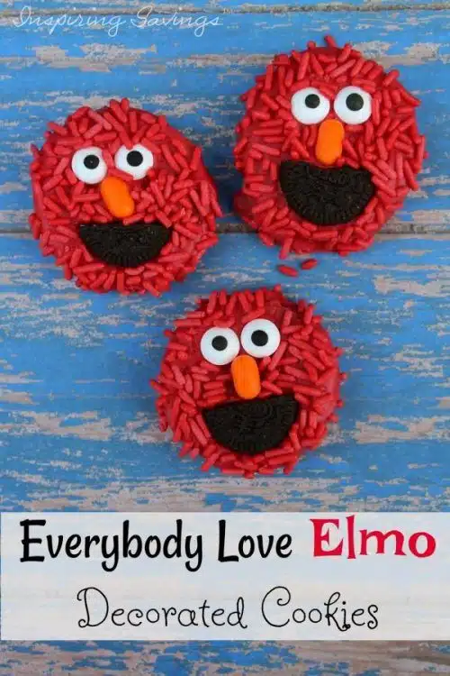 Easy No-Bake Elmo Decorated Cookies
