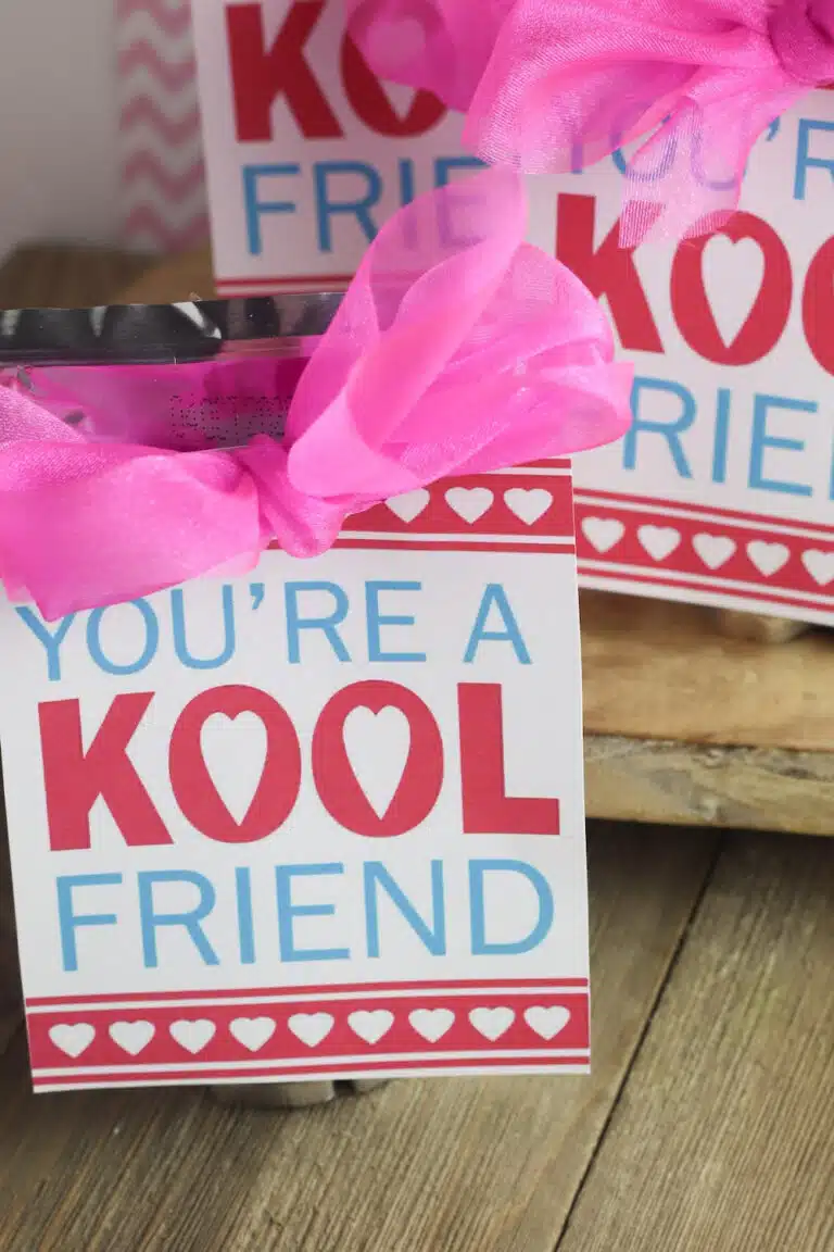 Printable ‘Kool’ Friend Valentine’s Day Card & Gift Idea