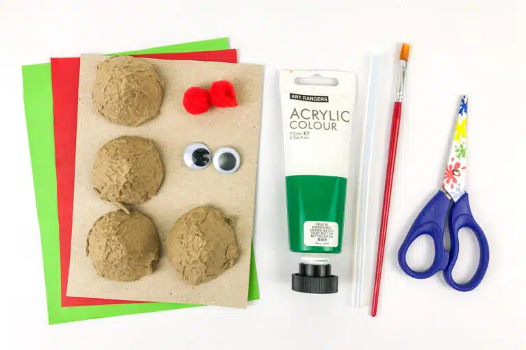 DIY Christmas Elf Craft Made From Egg Carton