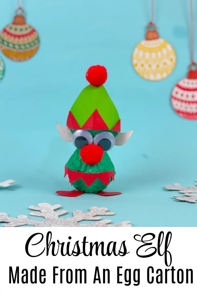 DIY Christmas Elf Craft Made From Egg Carton